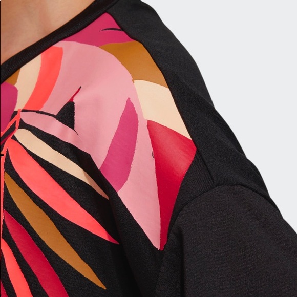 adidas | Tops | Farm Rio X Adidas Tropical Toucan Black Crop | Poshmark